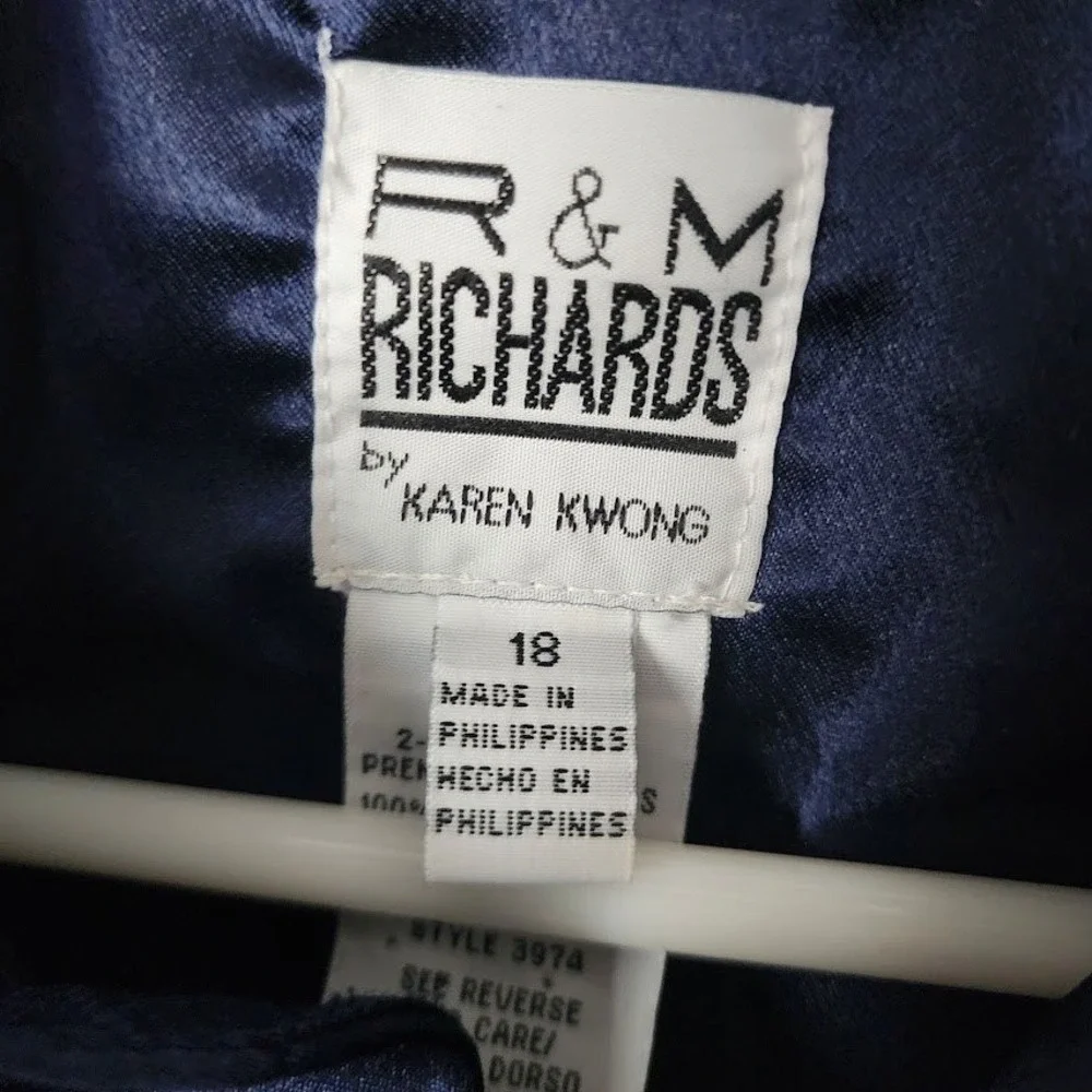 R&M Richards | Jackets & Coats | Rm Richards 9s Navy Velvet Duster Coat ...
